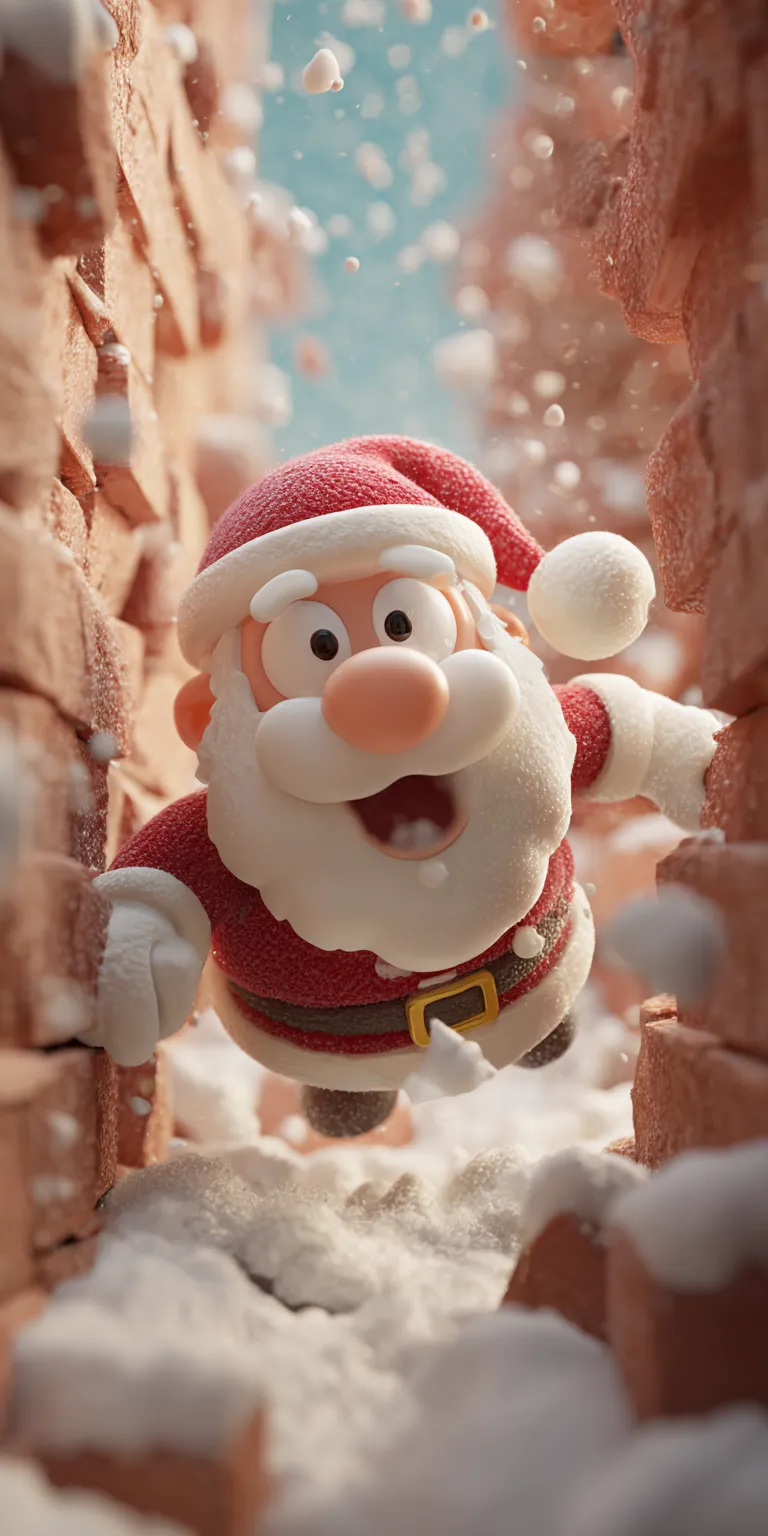 Adorable 3D Cartoon Santa Wallpaper 4K - WallpaperScapes