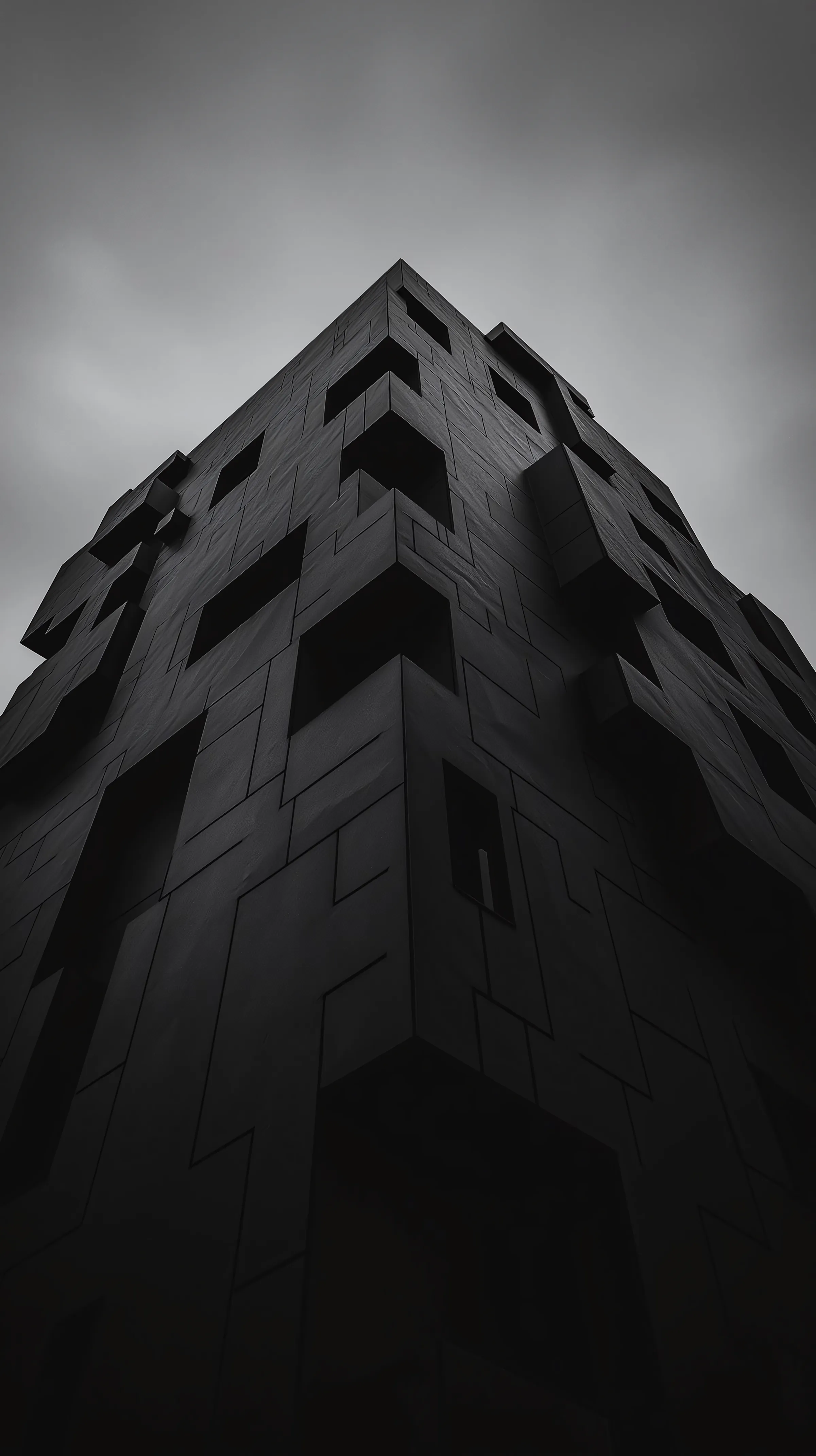 The Obsidian Monolith: Brutalist Peak Minimalist 4K Wallpaper by ...